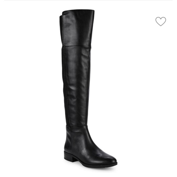 Sam Edelman | Shoes | Sam Edelman Faux Leather Over The Knee Boots Size ...
